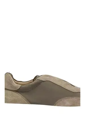 AURELIEN Aurélien Suede-Panelled Slip-On Sneakers