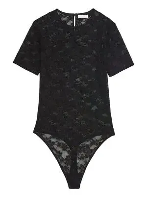 FLEUR DU MAL Fleur Du Mal Lace-Detail Short-Sleeve Bodysuit