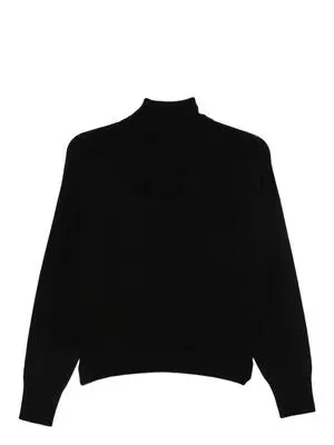 VANISE Cashmere Roll-neck Sweater - Black