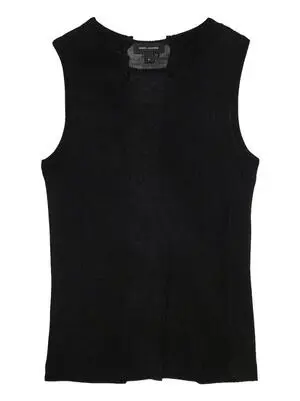 Marc Jacobs Sheer-panelled Knit Tank Top - Black