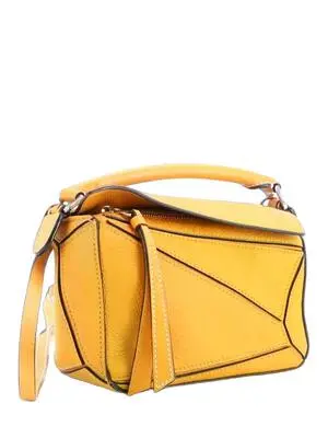 Loewe Puzzle Bag Leather Mini Crossbody Bag - Yellow
