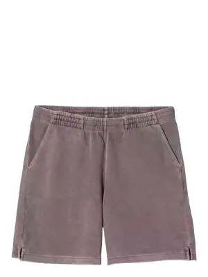 Carhartt Work In Progress Garment-dyed Logo-patch Shorts - Brown