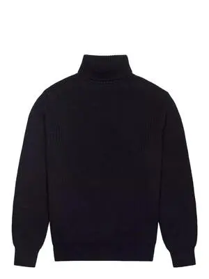 SEBAGO High-neck Ribbed Sweater - Blue