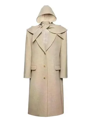 MAGDA BUTRYM Magda Butrym Hooded Scarf-Detail Coat
