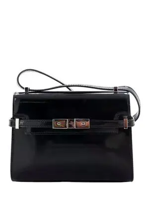 Saint Laurent Saint Laurent Leather Manhattan Mini Crossbody Bag Black
