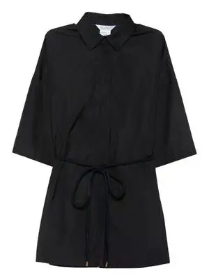 Max Mara Rope-belt Short-sleeve Shirt - Black