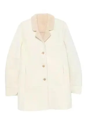 Source Unknown Odera Reversible Shearling Coat - Neutrals