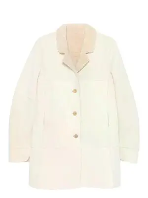 Source Unknown Odera Reversible Shearling Coat - Neutrals