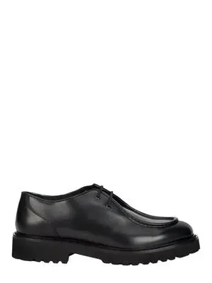 DOUCAL'S Leather Lace-up Shoes - Black
