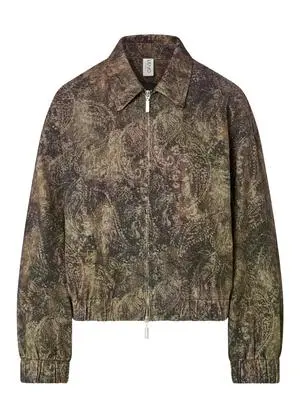 Liu Jo Oversized Glitter-print Drill Jacket - Brown