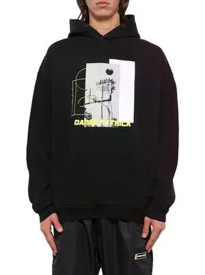 DANIEL PATRICK 94 B-ball Graphic-print Hoodie - Black