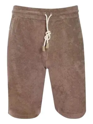 GRAN SASSO Drawstring Terry-cloth Shorts - Brown