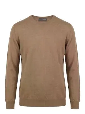 DRUMOHR Fine Knit Crew-neck Pullover - Brown