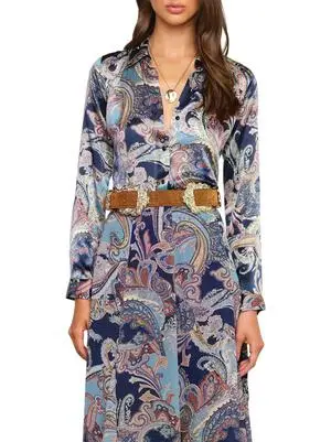 L'Agence L'Agence Tyler Paisley-Print Blouse Blue