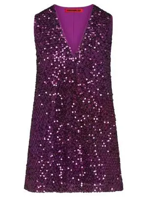 SIMONMILLER Fountain Sequin-embellished Mini Dress - Purple