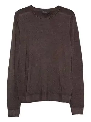 AROVESCIO Ribbed-trim Sweater - Brown