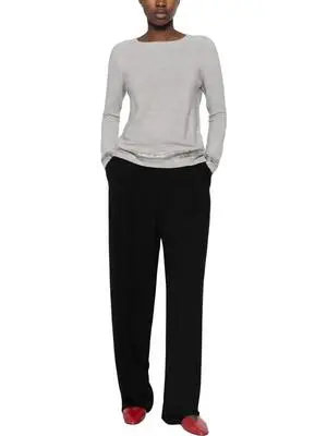 AROVESCIO AROVESCIO Metallic-Trim Side-Slit Sweater