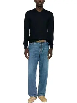 GRAN SASSO V-neck Sweater - Blue