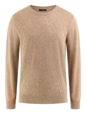 GUESS GUESS USA Wool-Blend Textured-Knit Crew Neck Sweater