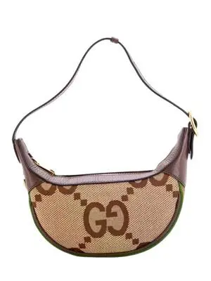 Gucci Jumbo Gg Canvas Mini Hobo Bag - Brown