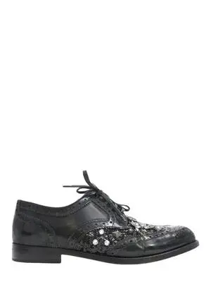 DOLCE & GABBANA Dolce & Gabbana Studded Embellished Brogue Shoes