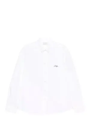 Drole De Monsieur Logo-embroidered Boxy Shirt - White