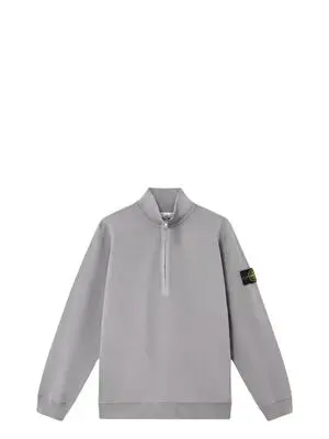 Stone Island Brushed Organic-cotton Fleece Sweatshirt - Grey