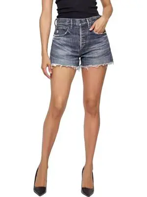 Moussy Vintage Glenview Frayed Shorts - Black