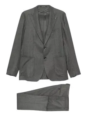 Tagliatore Single-breasted Notched-lapels Suit - Grey