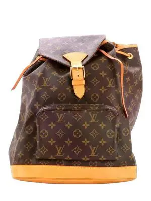 LOUIS VUITTON Louis Vuitton Monogram Canvas Montsouris GM Backpack Brown