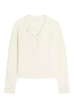 VINCE Spread-Collar Button-Up Cardigan