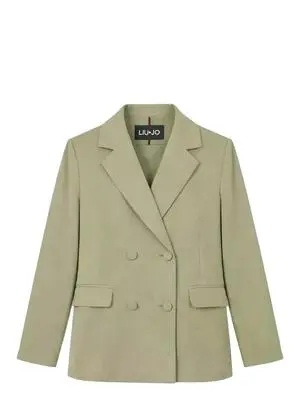 Liu Jo Double-breasted Paneled Blazer - Green