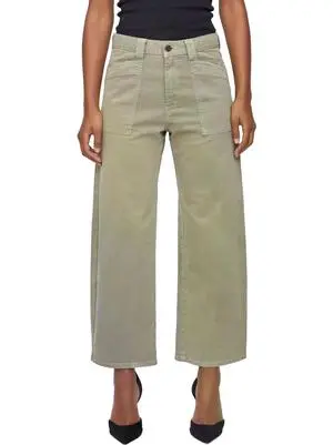 Moussy Vintage Wide Leg Cargo Pants - Green