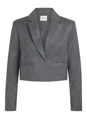 Claudie Pierlot Wool Cropped Blazer - Grey