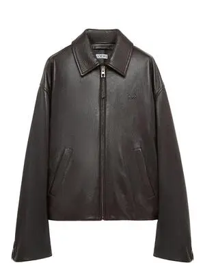 Loewe Deerskin Zip-up Jacket - Brown