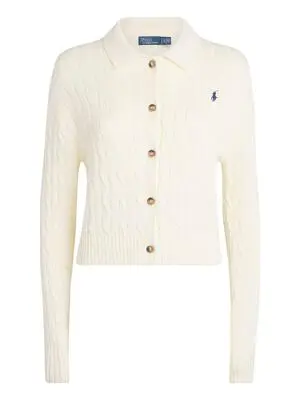 POLO RALPH LAUREN Cotton Cable-Knit Polo Cardigan