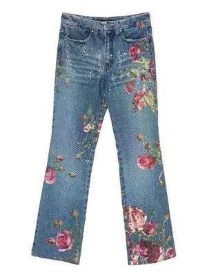 ROBERTO CAVALLI Roberto Cavalli Vintage 2000s Floral-Print Jeans