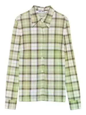 MIU MIU Miu Miu 2000s Check-Print Shirt