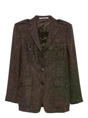Tagliatore Button-fastening Epaulette Jacket - Brown