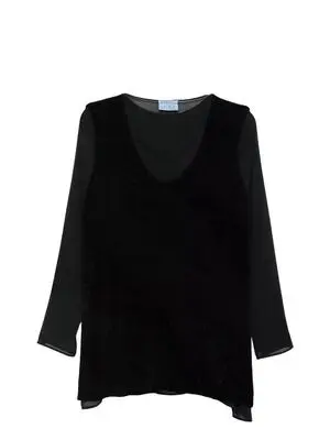 Prada 1990s Layered-design Top - Black