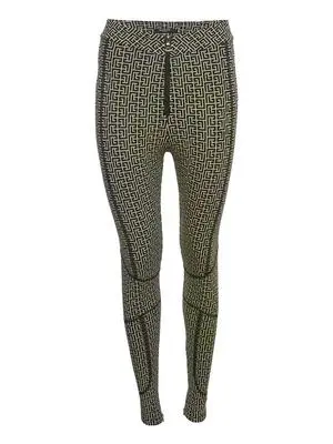 BALMAIN Monogram-jacquard Leggings