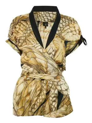JUST CAVALLI Just Cavalli Vintage Printed Wrap Blouse