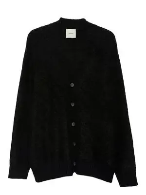 THE AMHANTE V-neck Buttoned Cardigan - Black