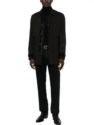Paul & Shark Collared Button-up Jacket - Black