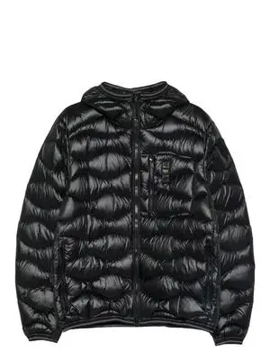 BLAUER. Quilted Hooded Jacket - Black