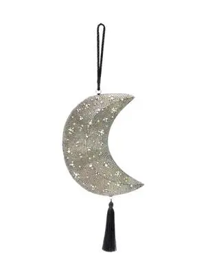 SIMONMILLER Simon Miller Beaded Crescent Wristlet Bag Silver