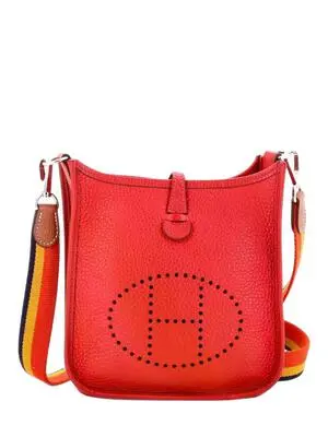 Hermès Hermès Evelyne Bag Gen III Clemence TPM Cross Body Bag Red