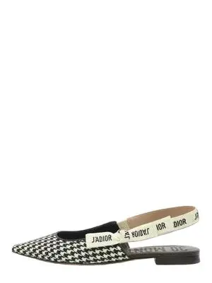 DIOR Christian Dior J'Adior Houndstooth Slingback Flat Pumps