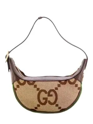 Gucci Jumbo Gg Canvas Mini Hobo Bag - Brown