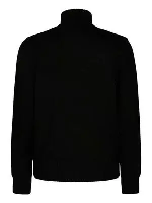 Moncler Padded Wool Zip-up Cardigan - Black
